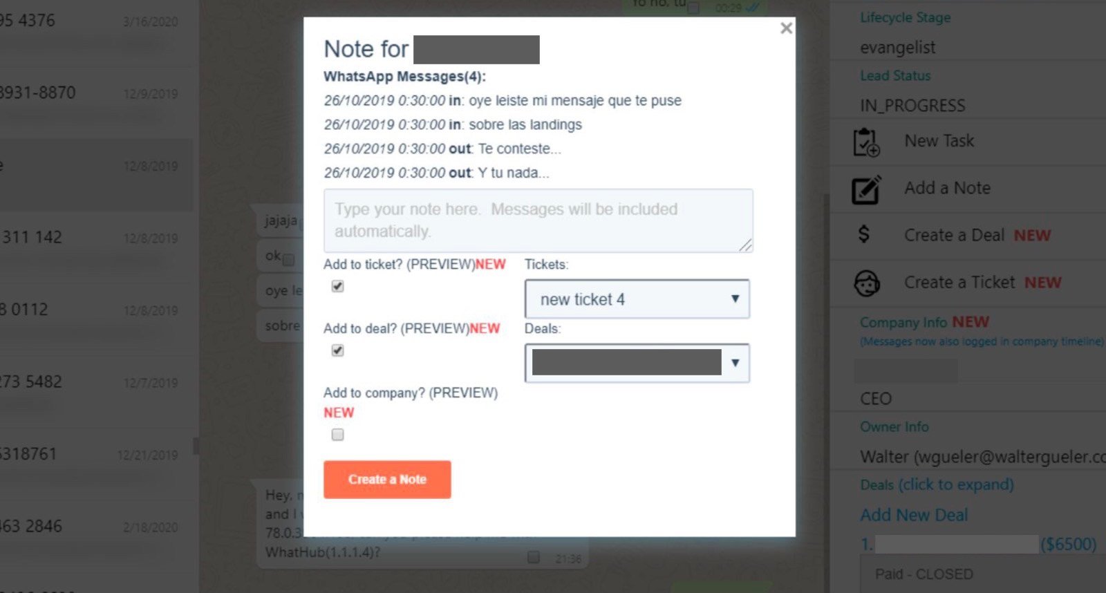 Integración de WhatsApp con HubSpot paso a paso